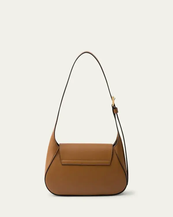 Prada City Flap Leather Shoulder Bag - F02z8 Caramel 0 N